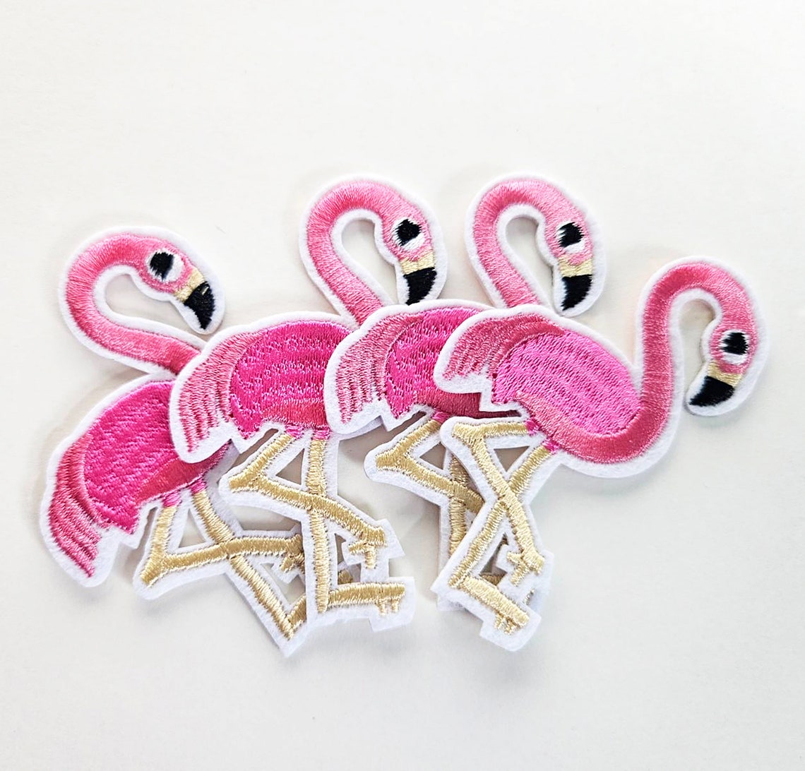 Pink Flamingo Patch Iron on Patch Embroidered Summer Applique Trendy ...