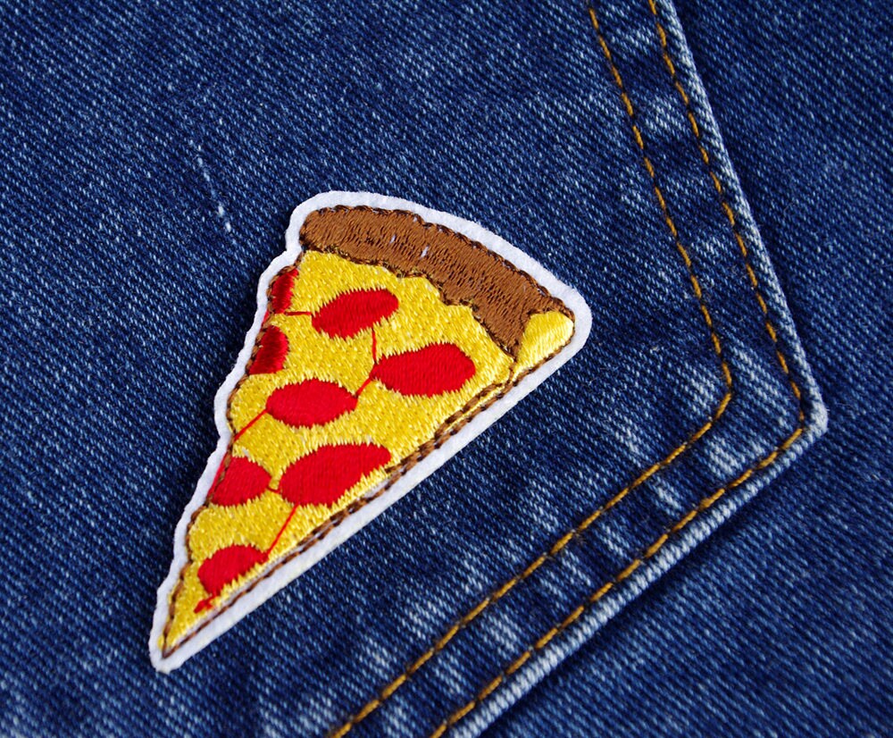 Pizza Slice Patch Italian Food Iron on Patch Embroidered - Etsy