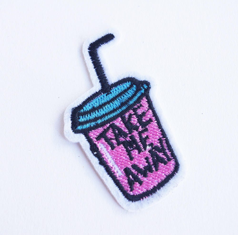 Soda Cup Patch Fast Food Drink Iron on Patches Straw Cup - Etsy