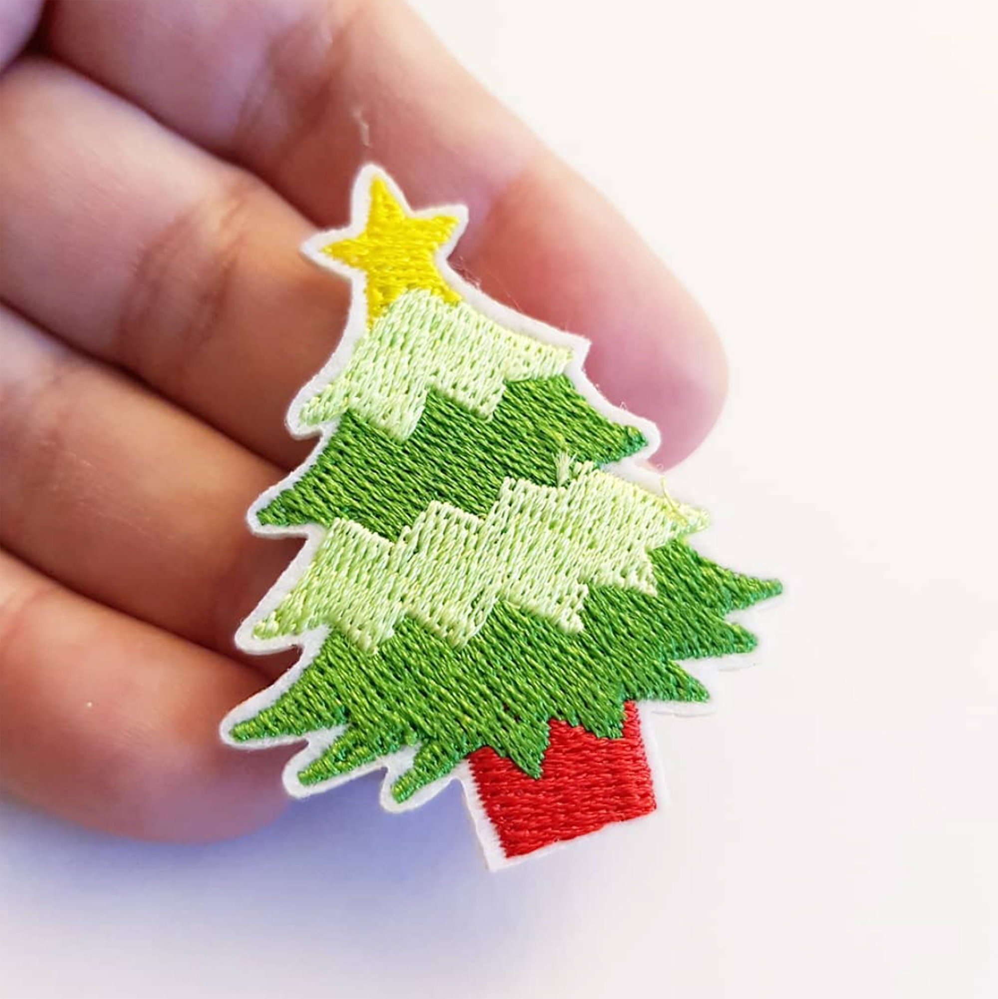 Tiny Christmas Tree Patch Santa Iron on Xmas Gift Kids DIY - Etsy