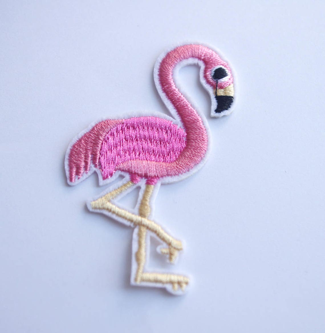 Pink Flamingo Patch Iron on Patch Embroidered Summer Applique Trendy ...