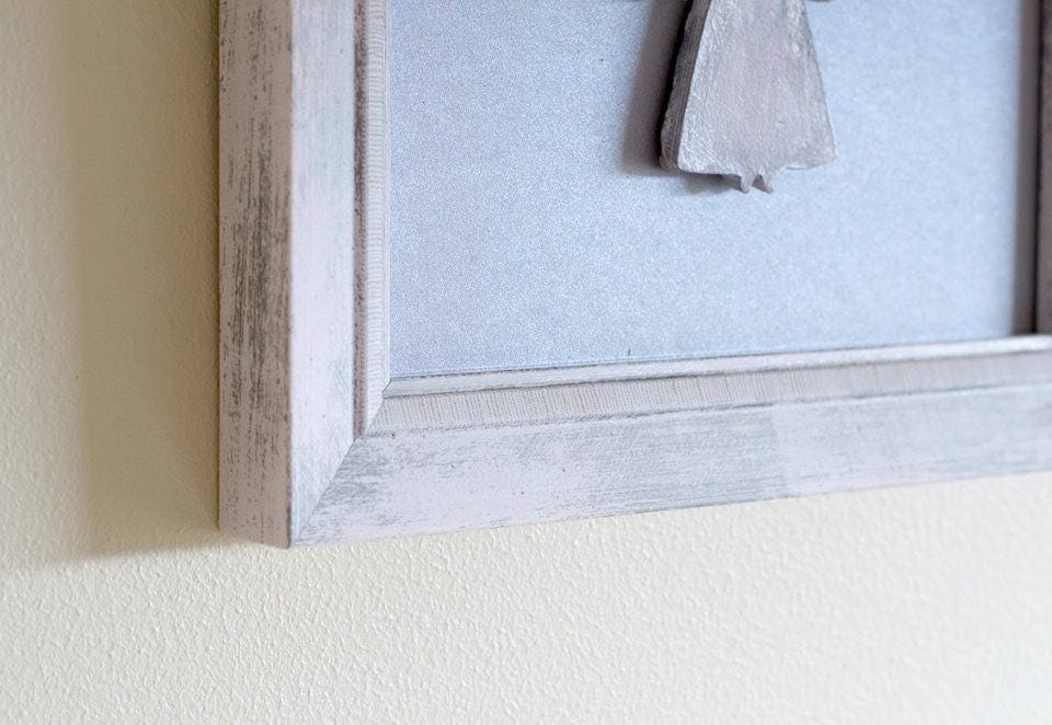 Silver Angel Wall Hanging Framed 3d Art Decor - Etsy