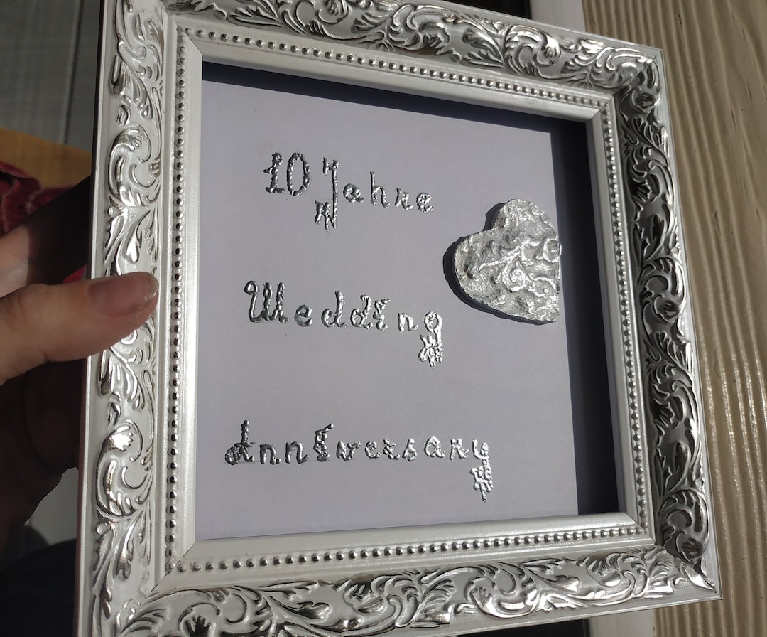 Anniversary Frame Silver Letter Wedding Gift - Etsy