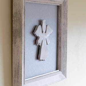 Silver Angel Wall Hanging Framed 3d Art Decor - Etsy