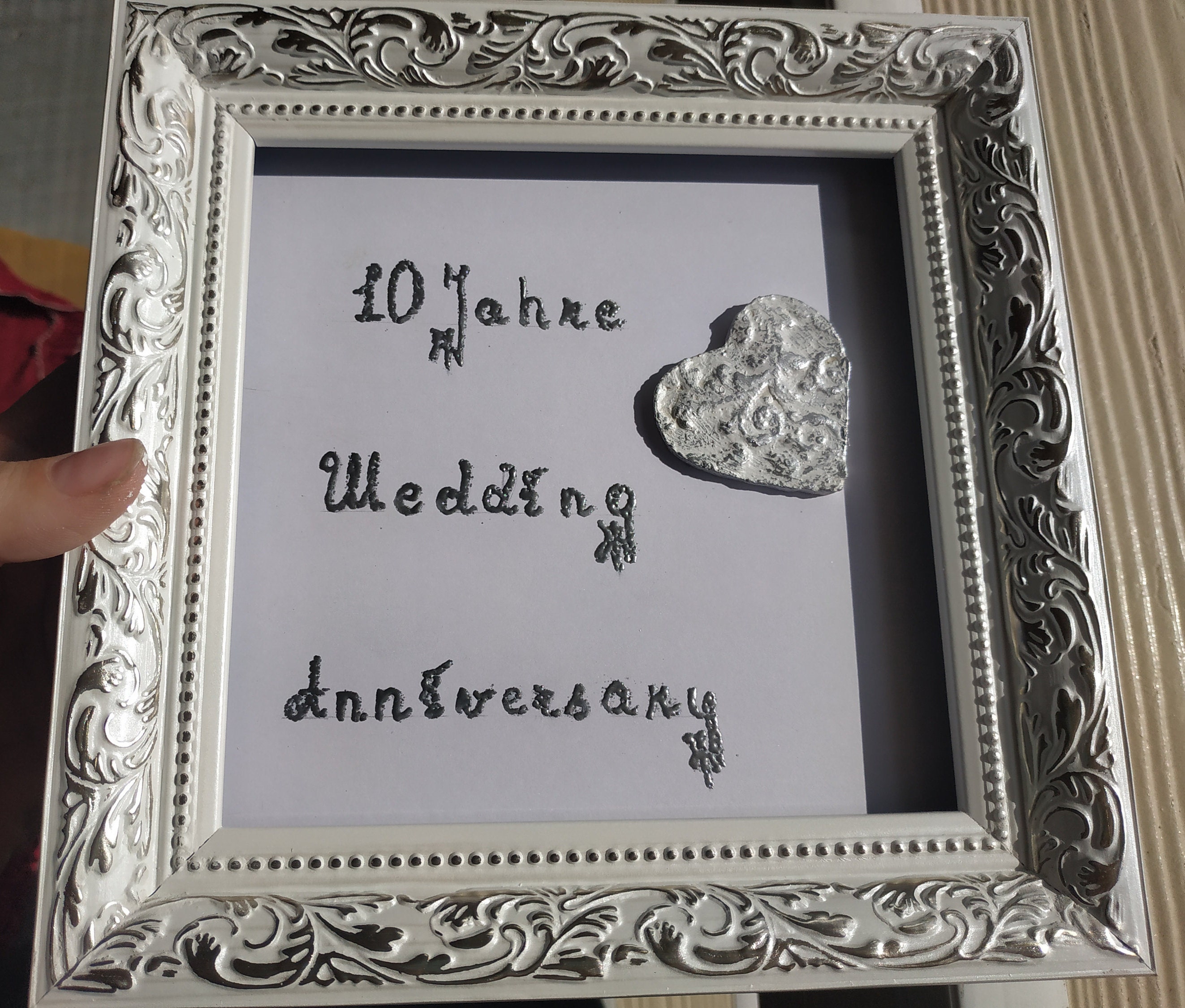 Anniversary Frame Silver Letter Wedding Gift - Etsy
