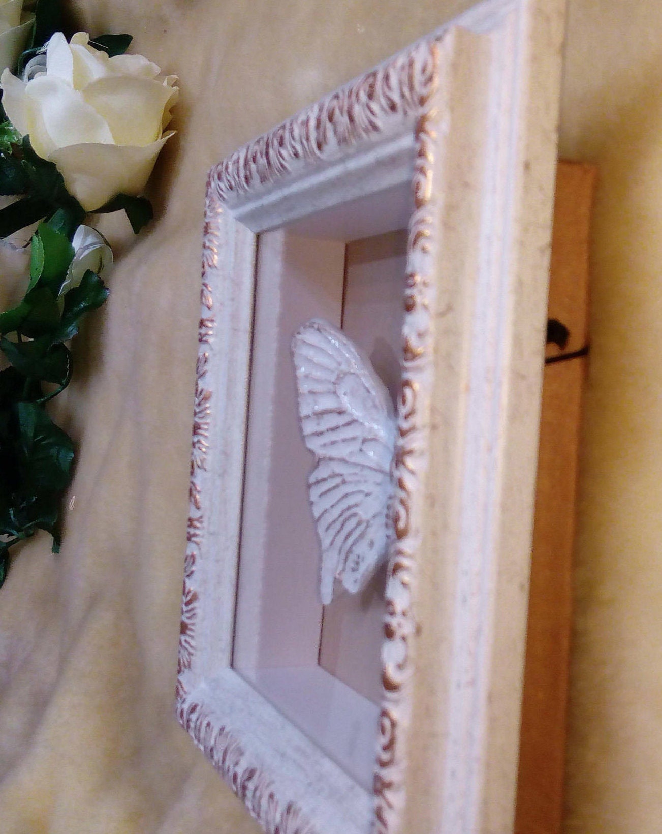 3d Artwork White Butterfly Frame Picture - Etsy