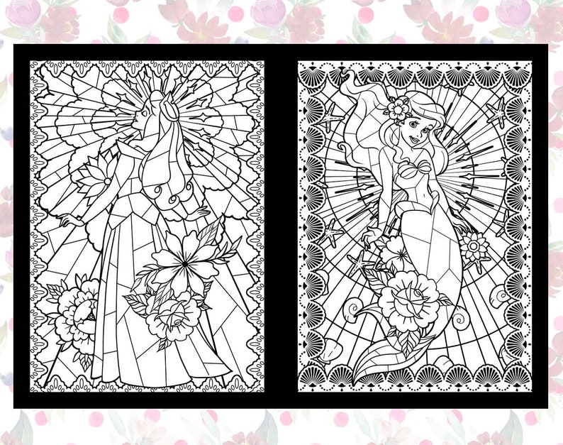 Princess Stained Glass SVG Instant Download Great for - Etsy