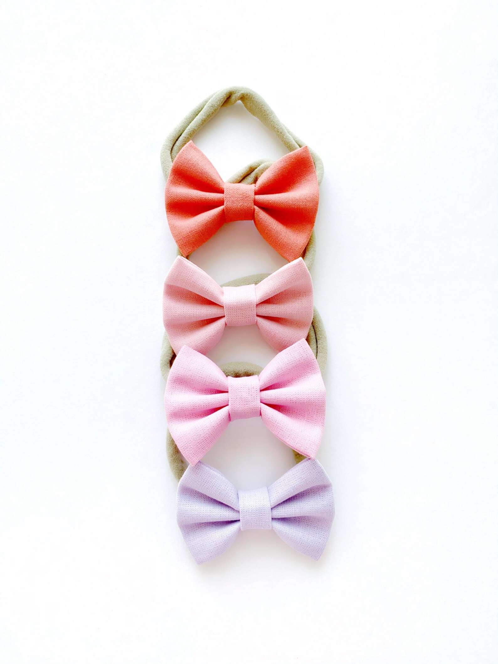 Pastel Newborn Bow Pack Pink Baby Bows Newborn Baby Bow - Etsy