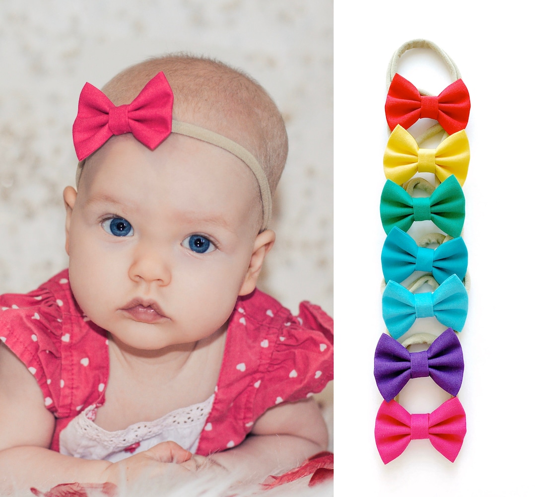 Rainbow Newborn Bow Pack - Rainbow Baby Bows - Newborn Baby Bow Pack ...