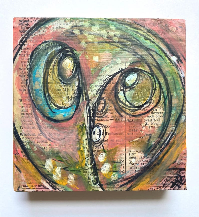 Dictionary Painting: Wit - Etsy