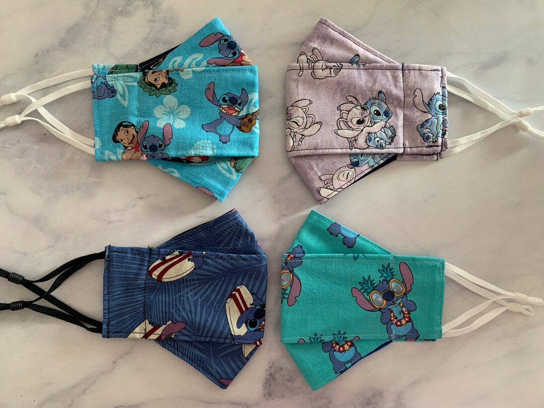 Lilo and Stitch 3D Face Mask With Adjustable Bands Stitch and - Etsy