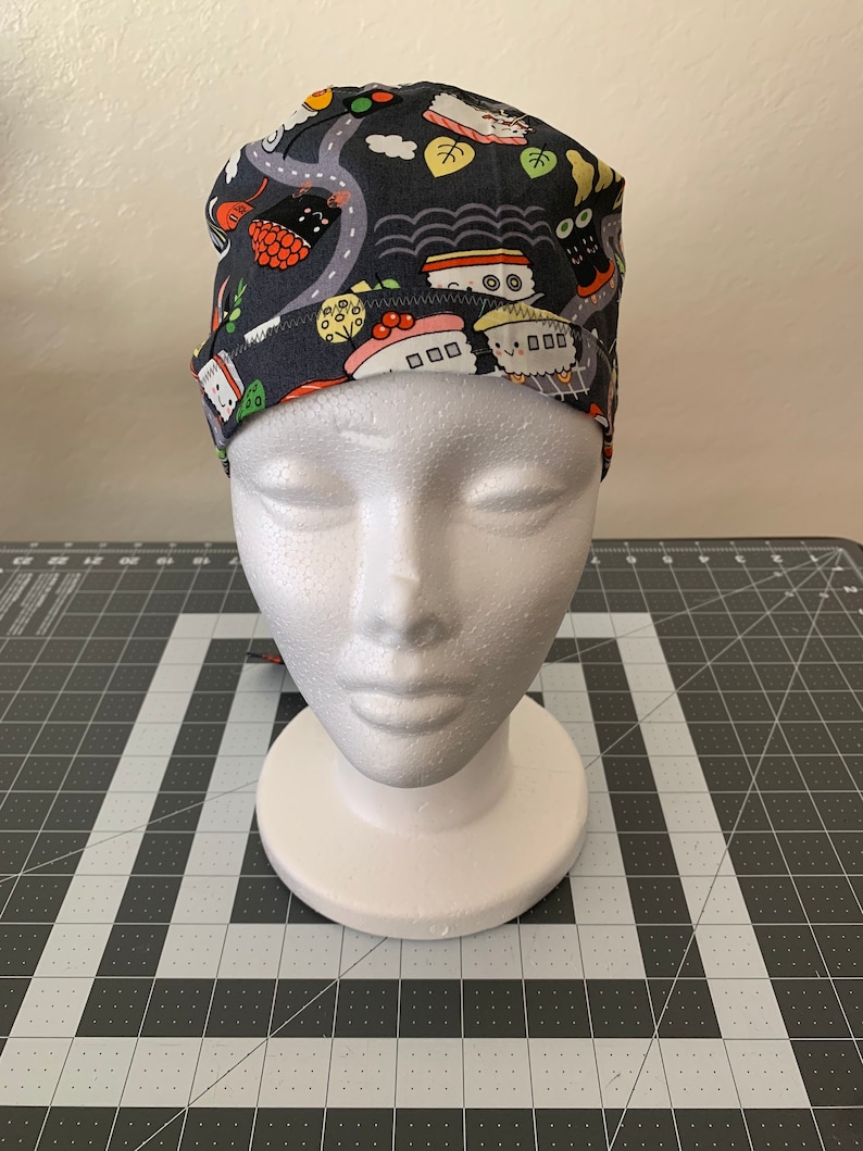 Sushi Scrub Cap Kawaii Surgical Cap With Optional Buttons - Etsy