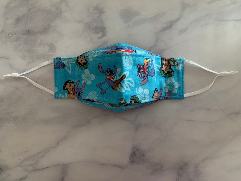 Lilo and Stitch 3D Face Mask With Adjustable Bands Stitch and - Etsy