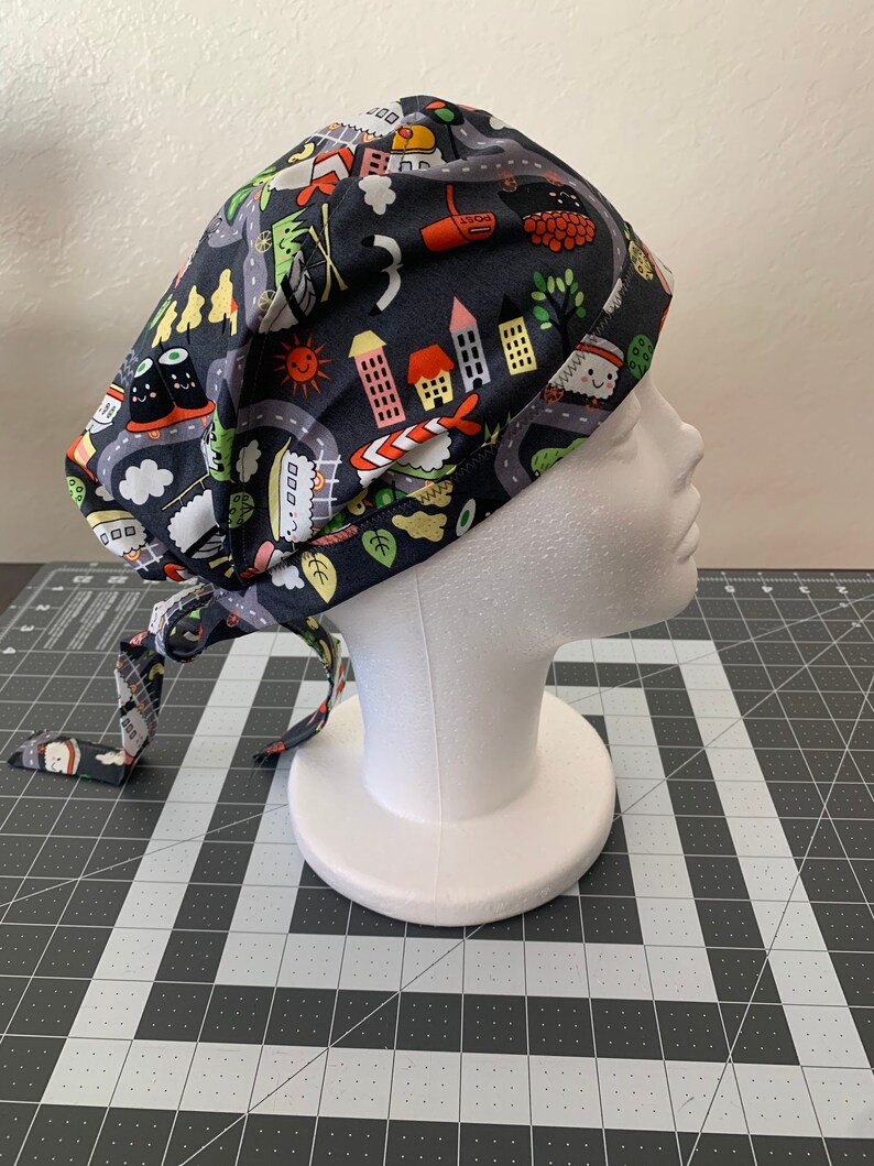 Sushi Scrub Cap, Kawaii Surgical Cap With Optional Buttons, Womens ...