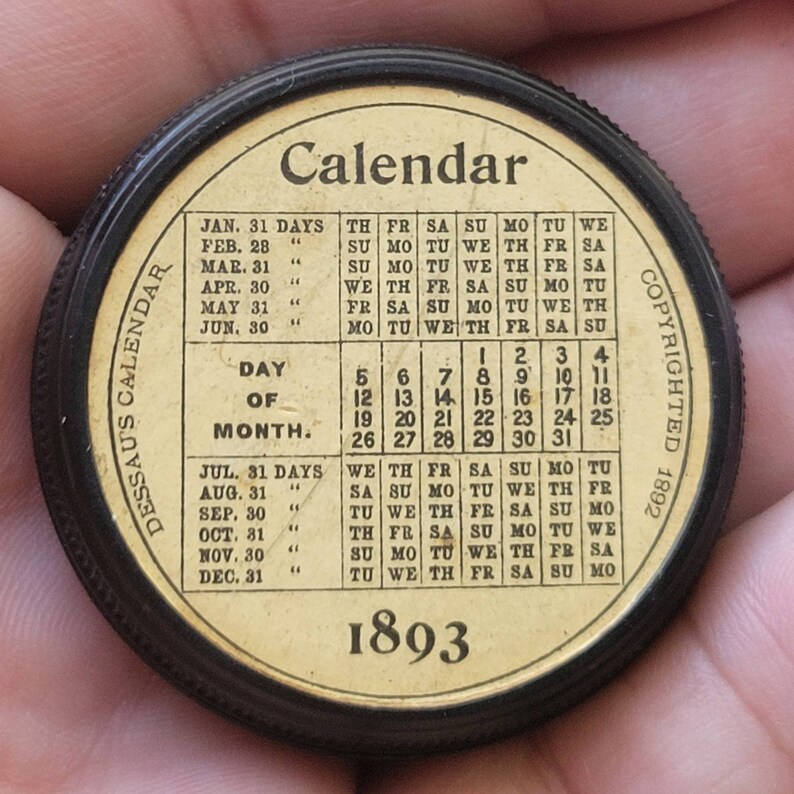 Antique US Postage Stamp Box 1893 Calendar Back Massachusetts Benefit ...