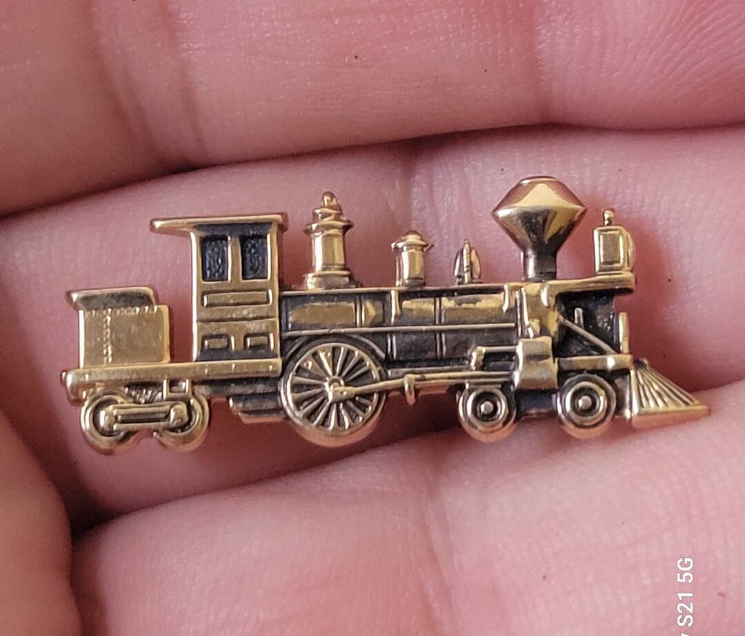 Antique Vintage Gold Filled Railroad Train Pin Brooch Railway - Etsy