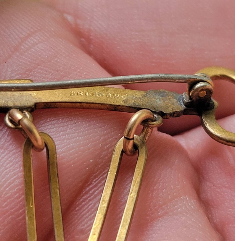 Antique Gold Filled Heart Lock and Key Pin Brooch - Etsy