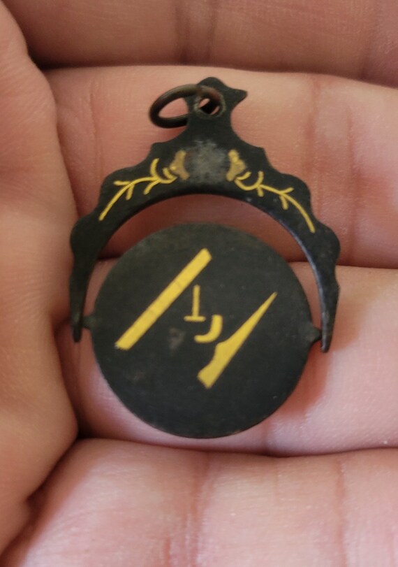 Vintage Masonic Spinner Pocket Watch Fob Charm Pendant - Gem