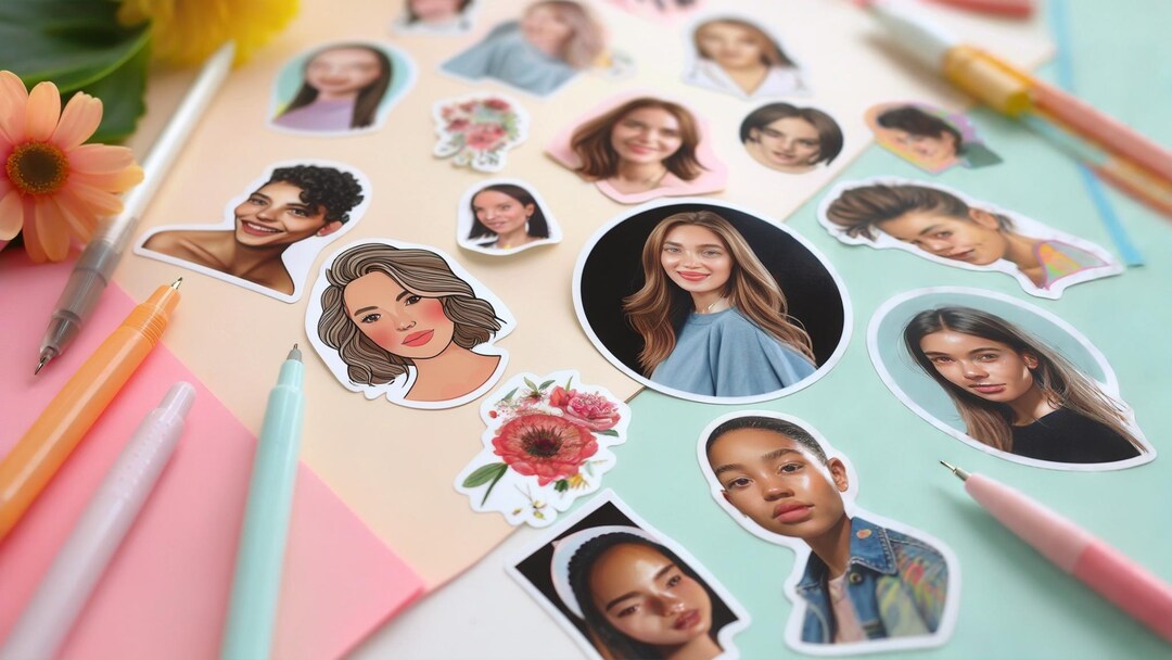 CUSTOM Portrait Stickers | 4 Pack! | - Etsy