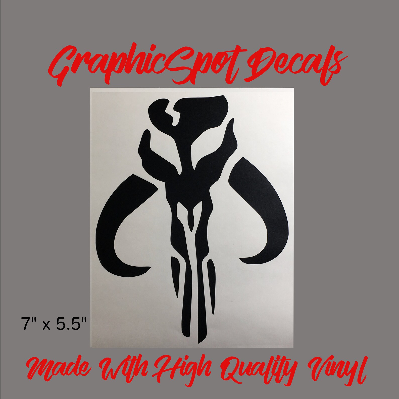 Mandalorian Skull Decal Vinyl Decal | Etsy
