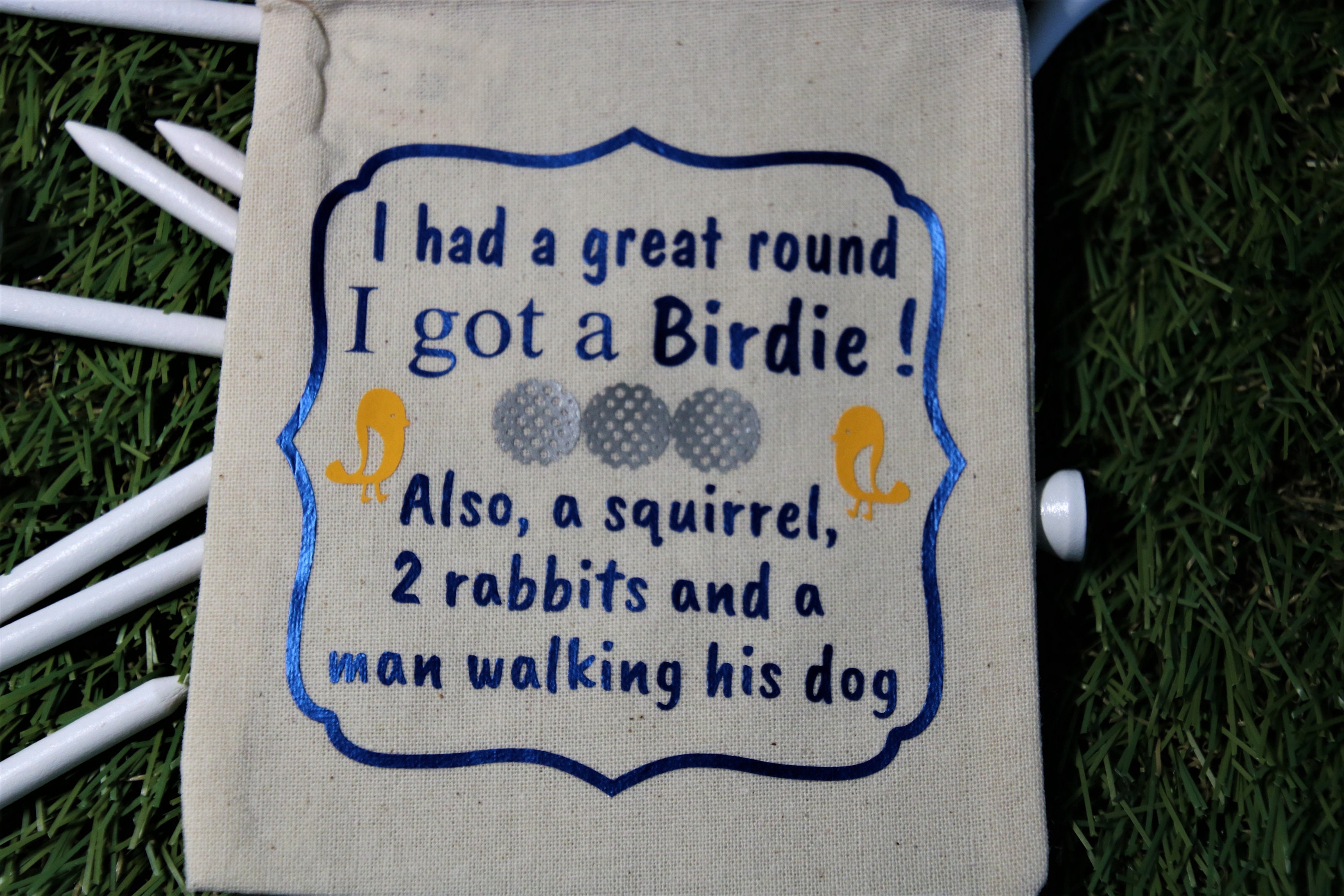 Fun Golf Tee Bag I Got a Birdie Golf Tee Holder Fun Golf | Etsy UK