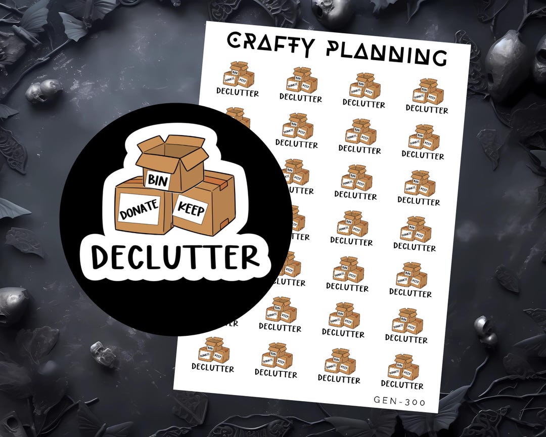 Declutter Stickers, Tidy Stickers, Organise Stickers, Spring Clean ...