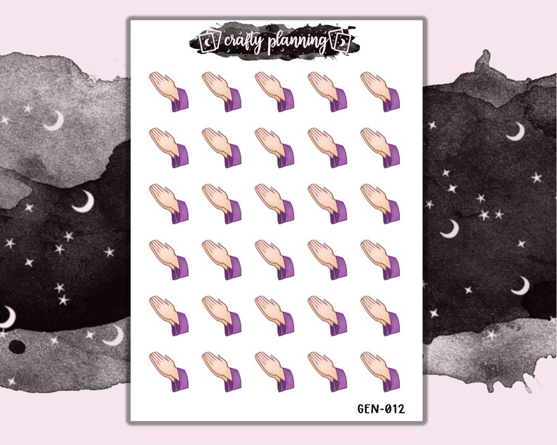 Praying Hand Sticker Prayer Stickers Religious Stickers - Etsy