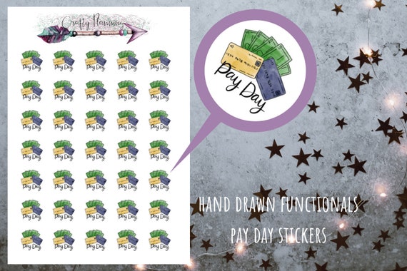 Pay Day Stickers Work Stickers Money Stickers Finance | Etsy