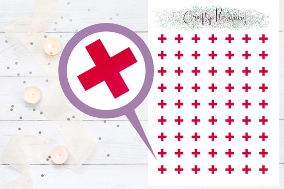 Red Cross Stickers Medical Stickers Hospital Stickers | Etsy