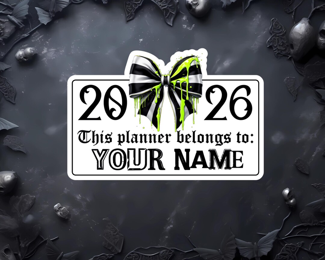 Planner Name Sticker: Custom Vinyl Label - Matte Finish - Etsy