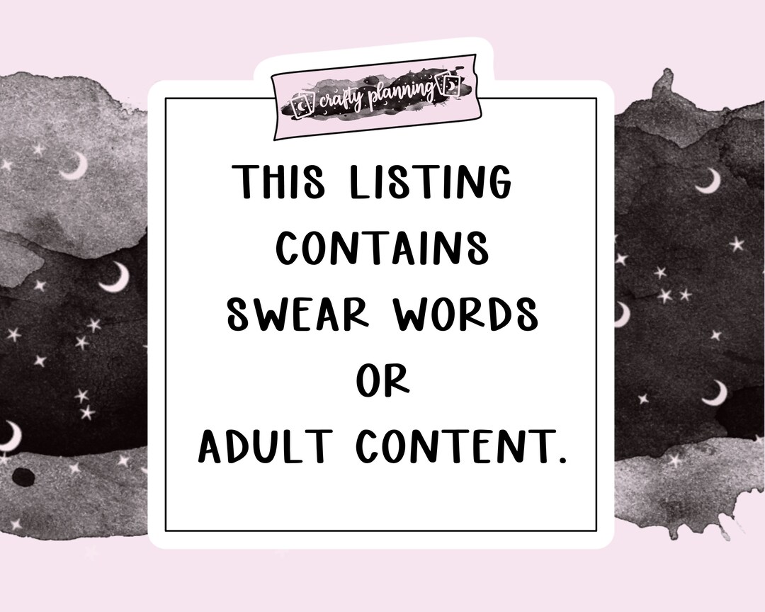 Swear Word Stickers Profanity Stickers Planner Stickers - Etsy