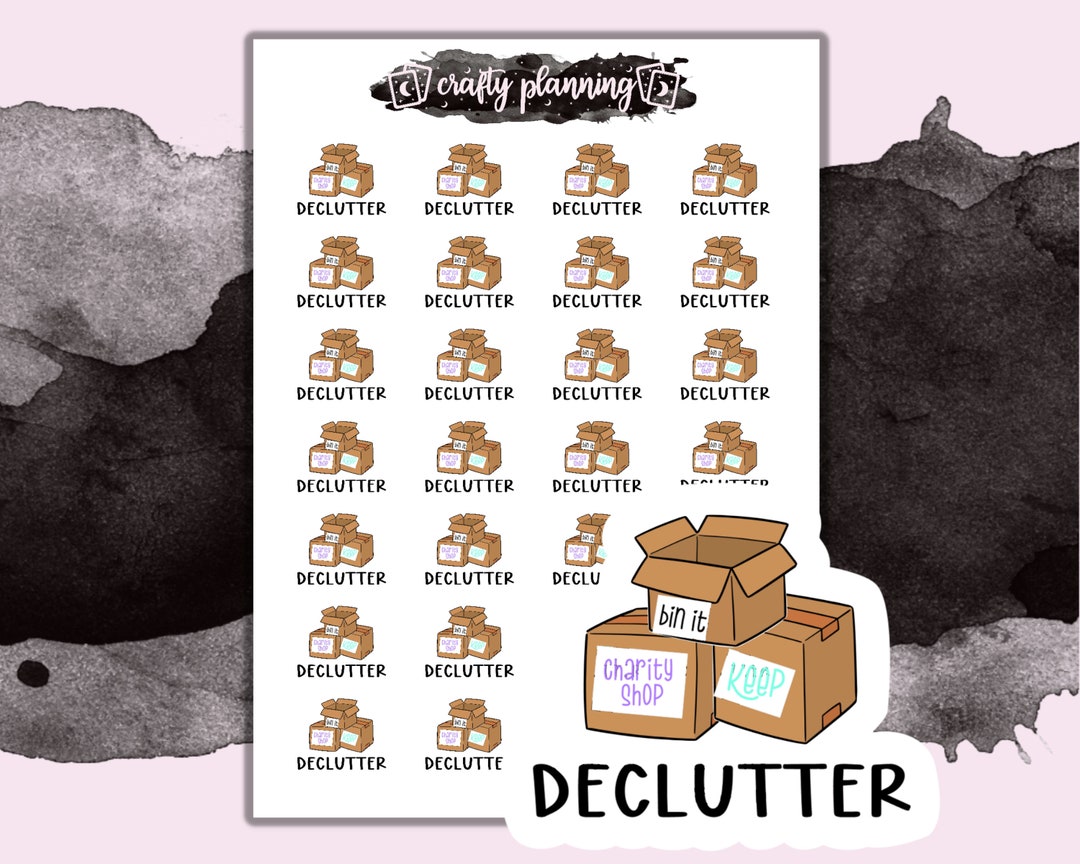 Declutter Stickers Tidy Stickers Organise Stickers Spring - Etsy