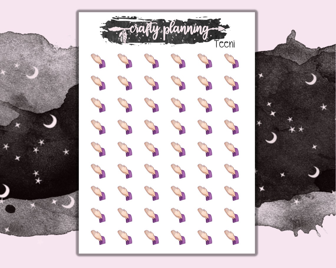 Praying Hand Sticker Prayer Stickers Religious Stickers - Etsy