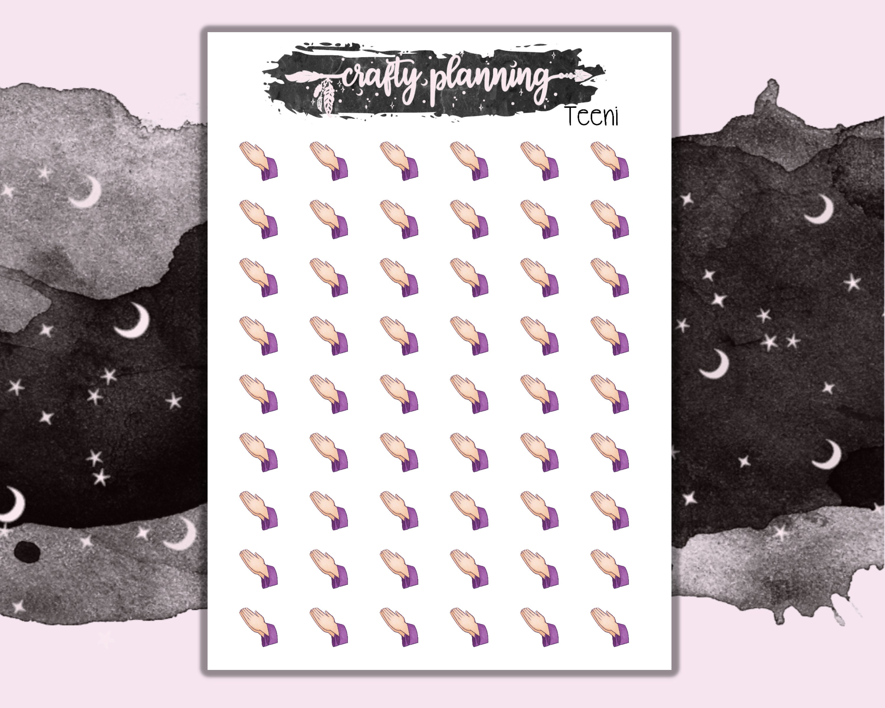 Praying Hand Sticker Prayer Stickers Religious Stickers - Etsy