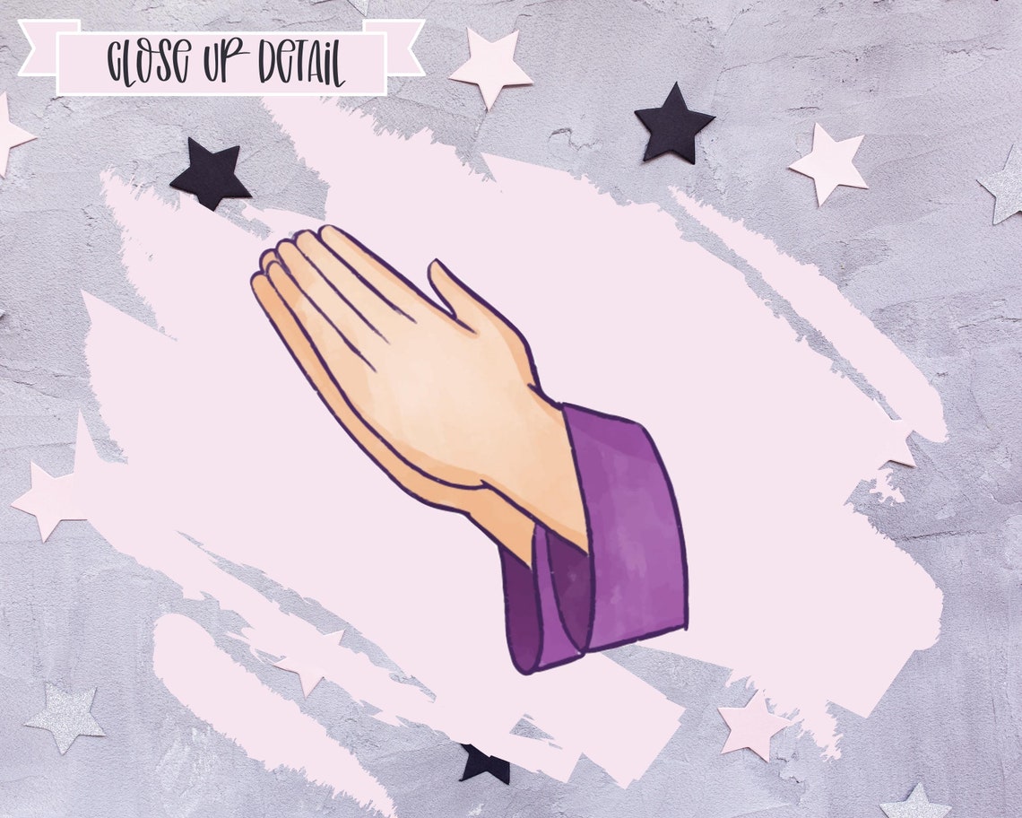 Praying Hand Sticker Prayer Stickers Religious Stickers - Etsy