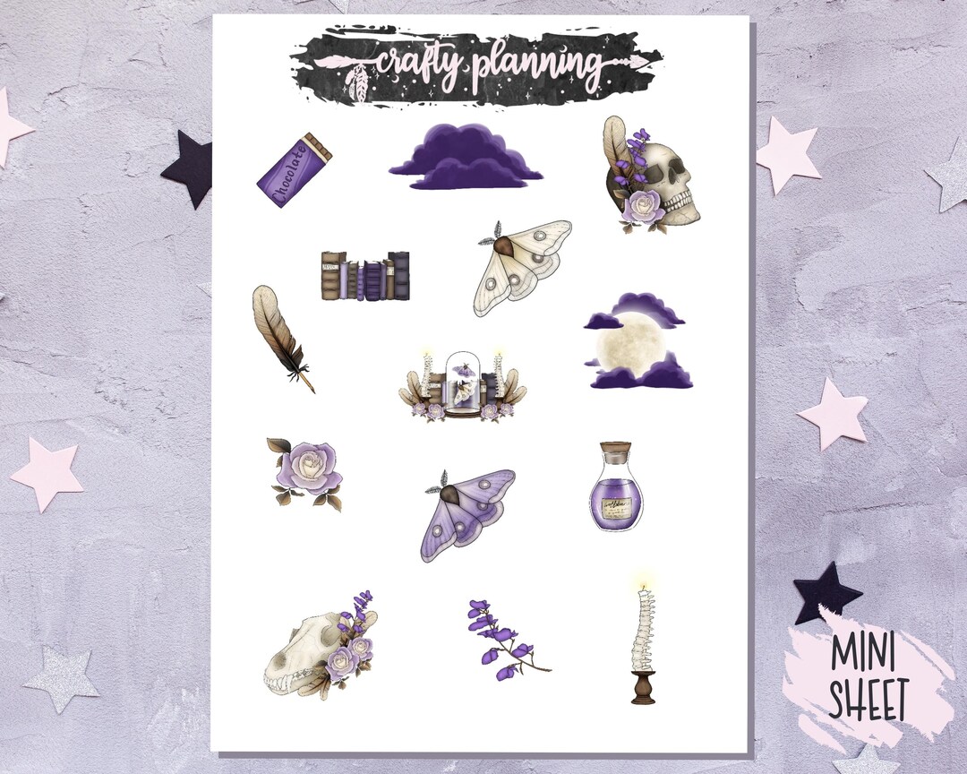Witchcraft Stickers Moon Stickers Witch Planner Stickers - Etsy
