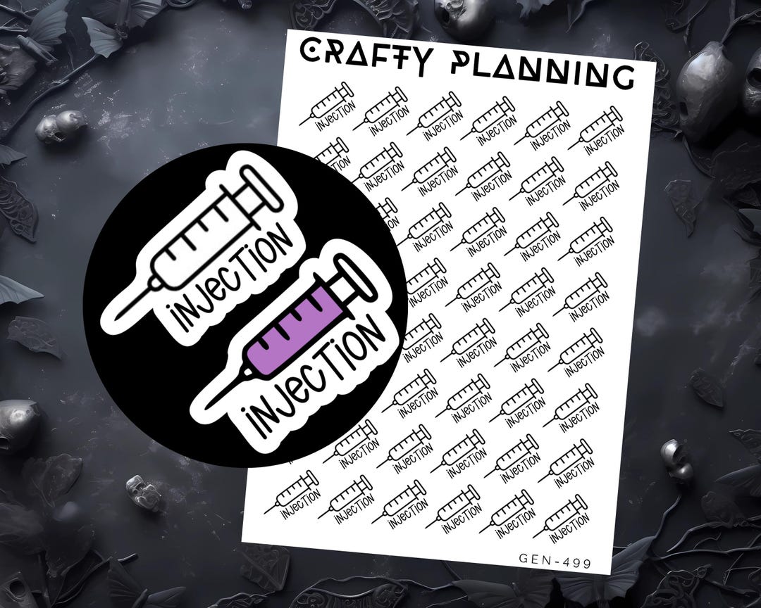 Injection Stickers, Doctor Stickers, Shot Stickers, Planner Stickers ...