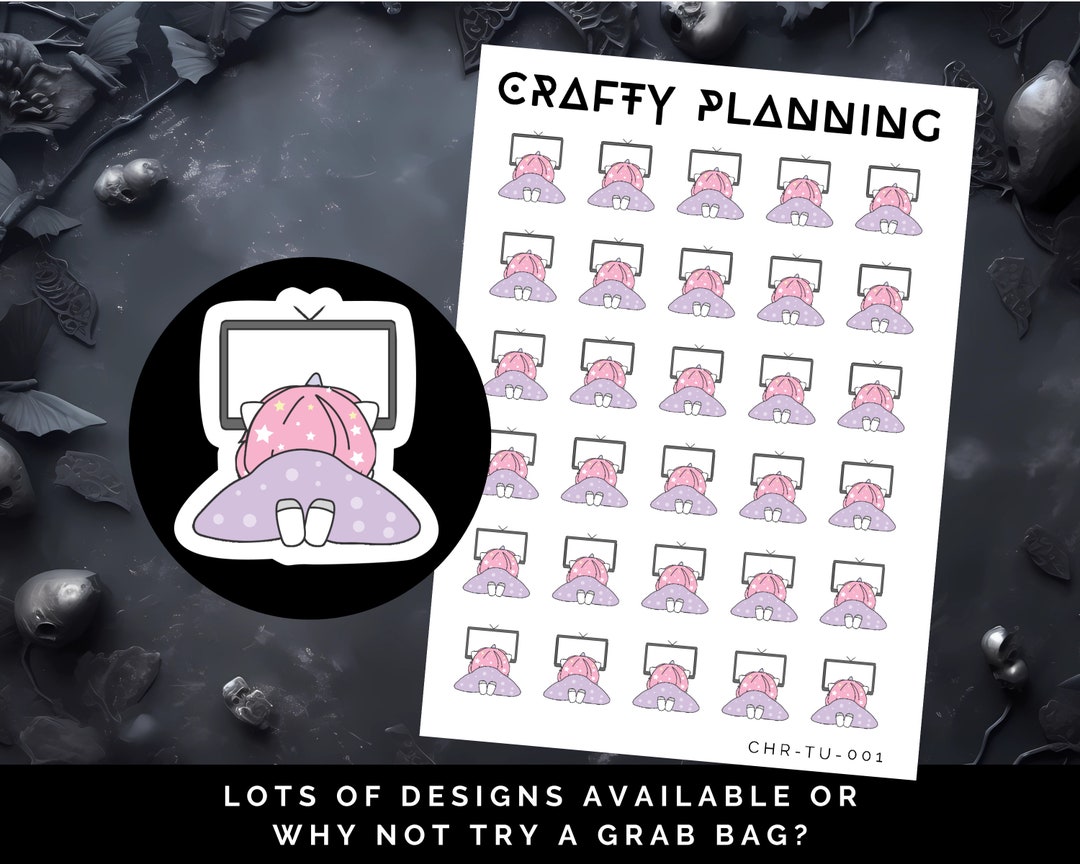 TV Stickers, Binge Watch Stickers, Lazy Day Stickers, Unicorn Stickers ...