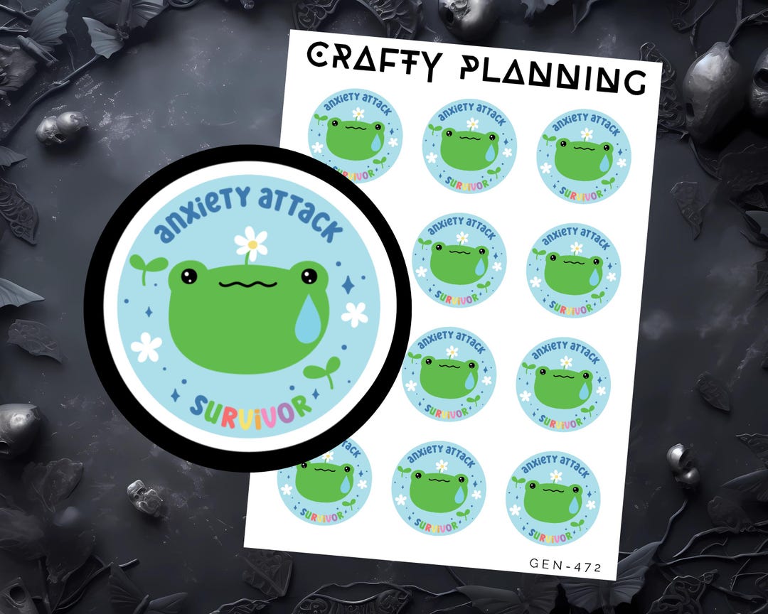 Anxiety Stickers, Mental Health Stickers, Panic Attack Stickers, Reward ...