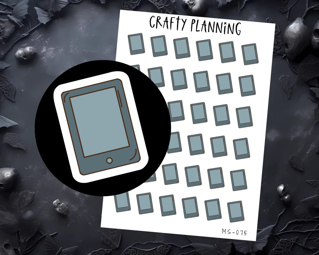 Book Journal Stickers: Reading and E-reader Icons (matte Sheets) - Etsy