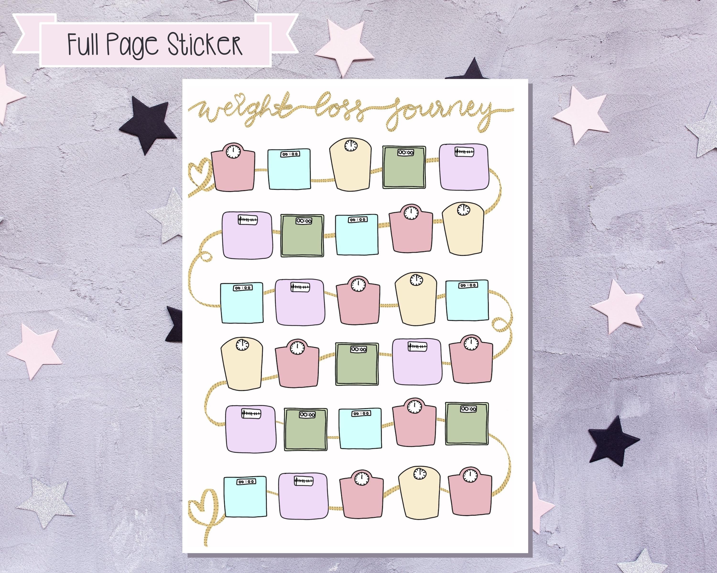 weight stickers Weight loss stickers planner stickers Paper & Party ...