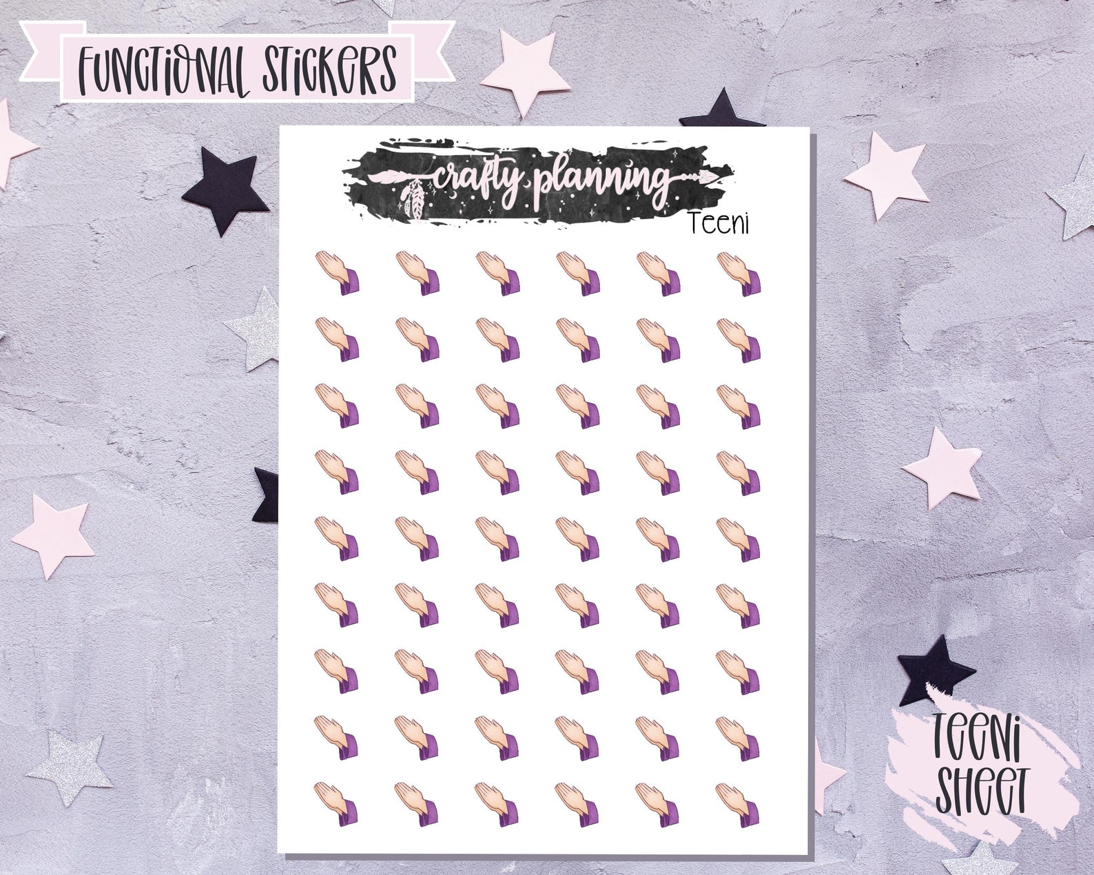 Praying Hand Sticker Prayer Stickers Religious Stickers - Etsy