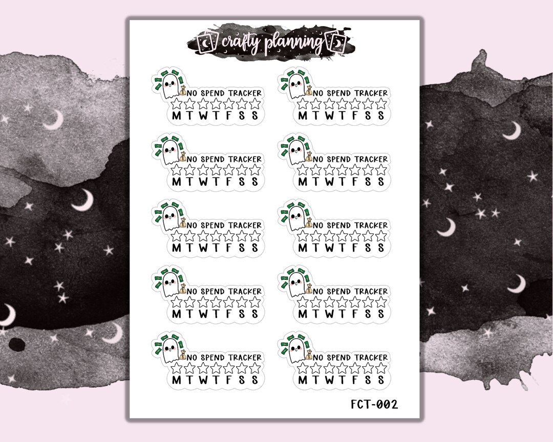 No Spend Stickers, No Spend Tracker, Budget Stickers, Planner Stickers ...