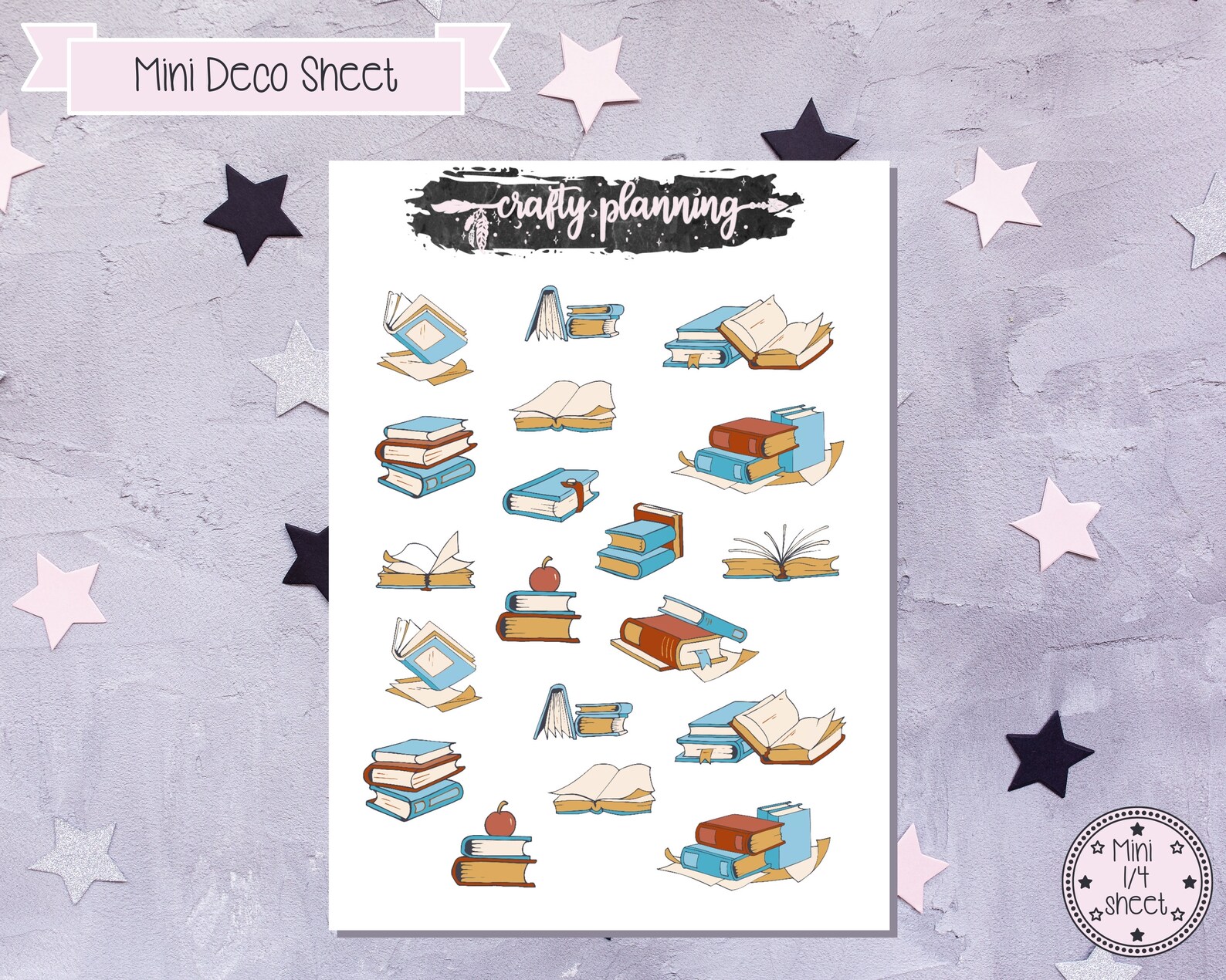 Books Stickers Studying Stickers Reading Stickers Book Club | Etsy UK