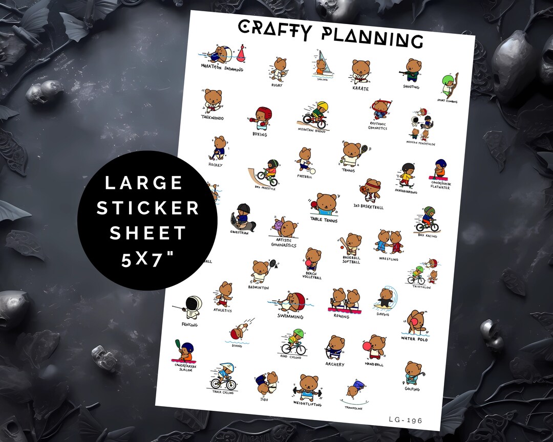 Olympics Stickers, 2024 Olympics, Sport Stickers, Planner Stickers ...