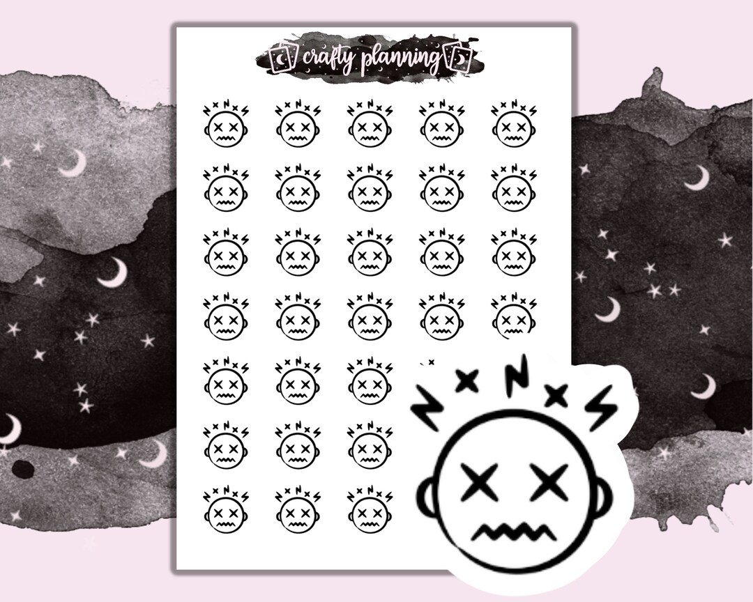 Anxiety or Headache Sticker Sheet for Planners and Journals - Etsy