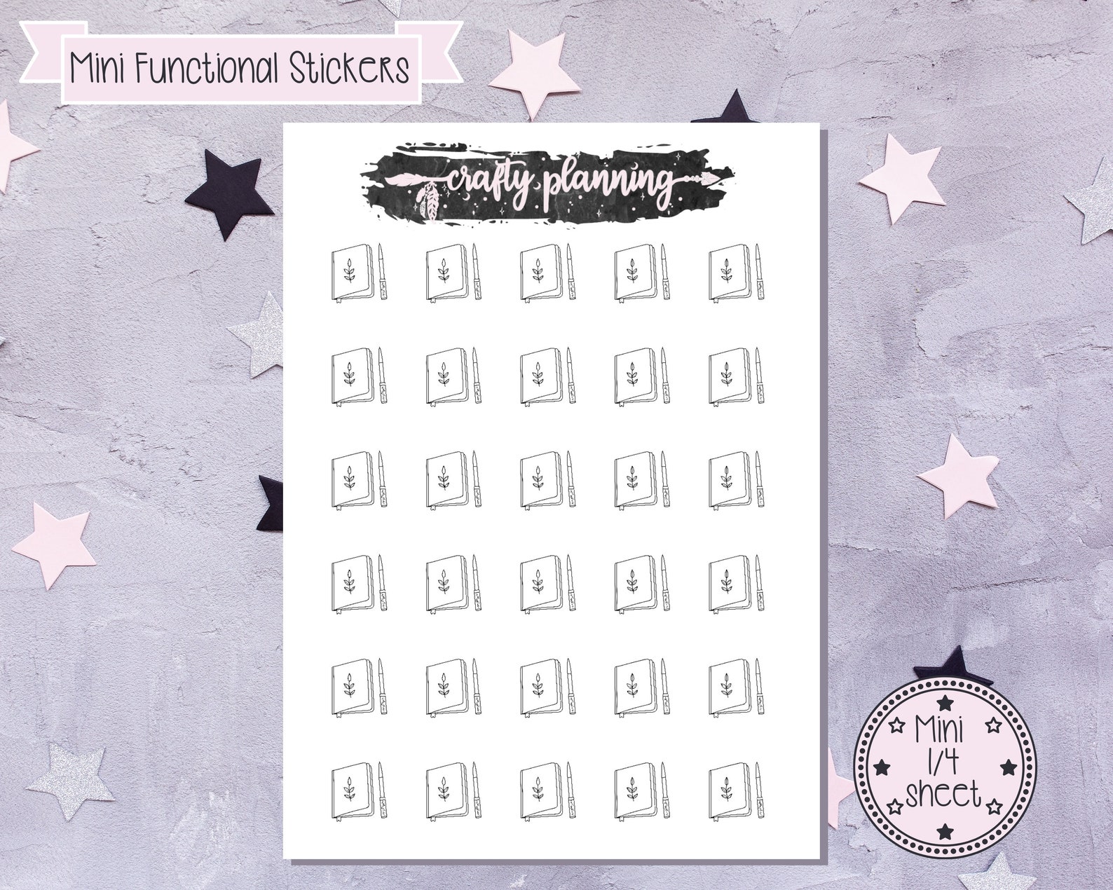 Minimal Icon Stickers Journal Icons Journaling Stickers - Etsy