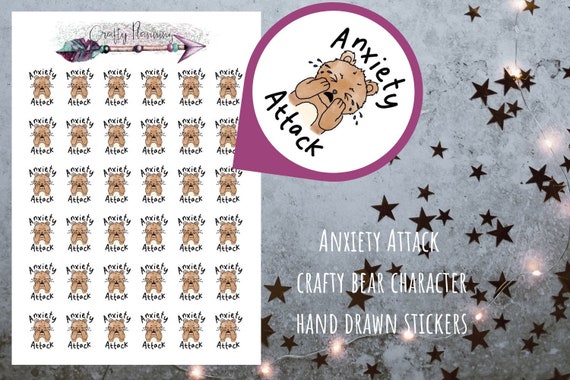 Anxiety Stickers Anxiety Attack Stickers Panic Attack | Etsy