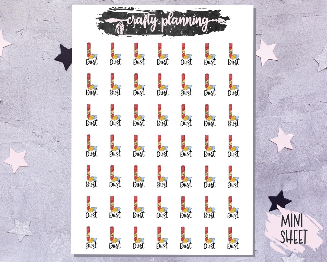 Dust Stickers Dusting Stickers Polish Stickers Hand Drawn - Etsy