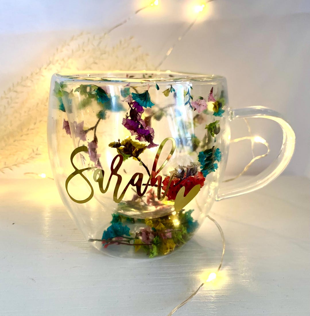 Teacup or Coffee Cup Double-walled With Golden Name and Moving ...